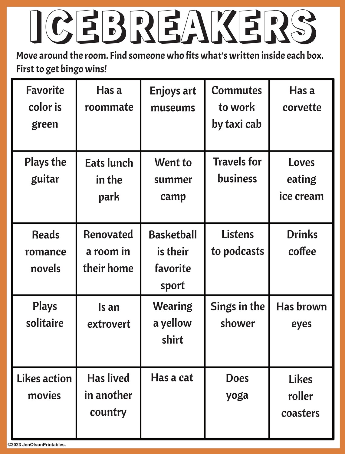 Icebreakers Games for Groups - Etsy