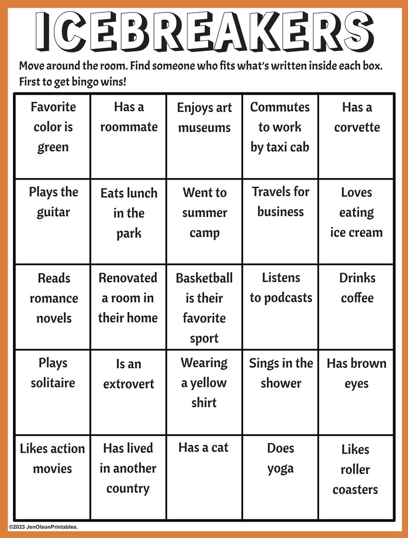 Icebreakers Games for Groups - Etsy