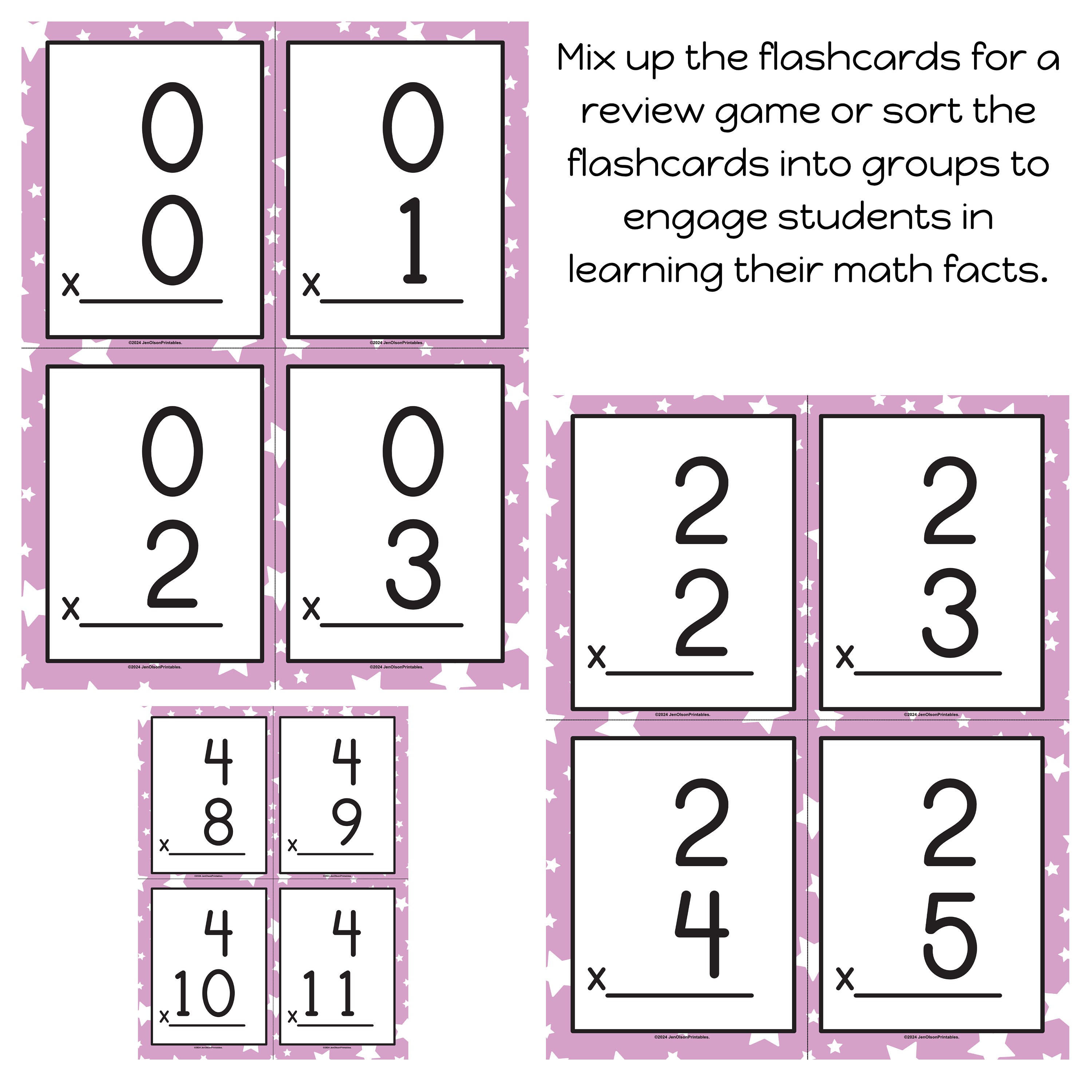 Multiplication Flashcards - Etsy