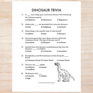 10 Fun Dinosaur Activity Sheets - Etsy