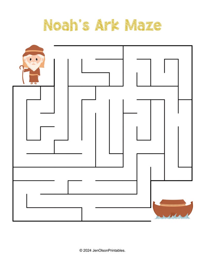 Noah's Ark Maze - Etsy