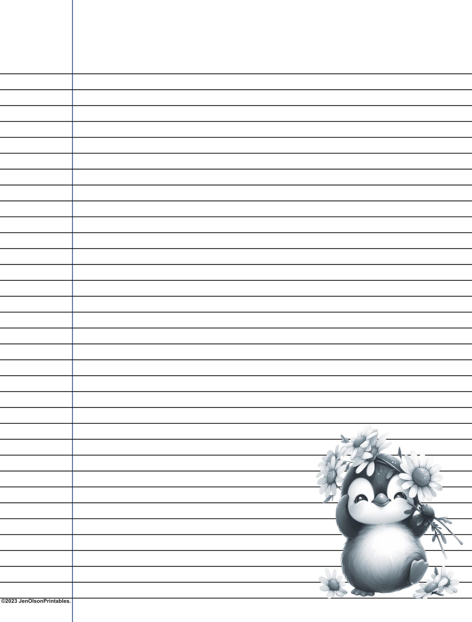 Daisy-themed Notebook Paper - Etsy