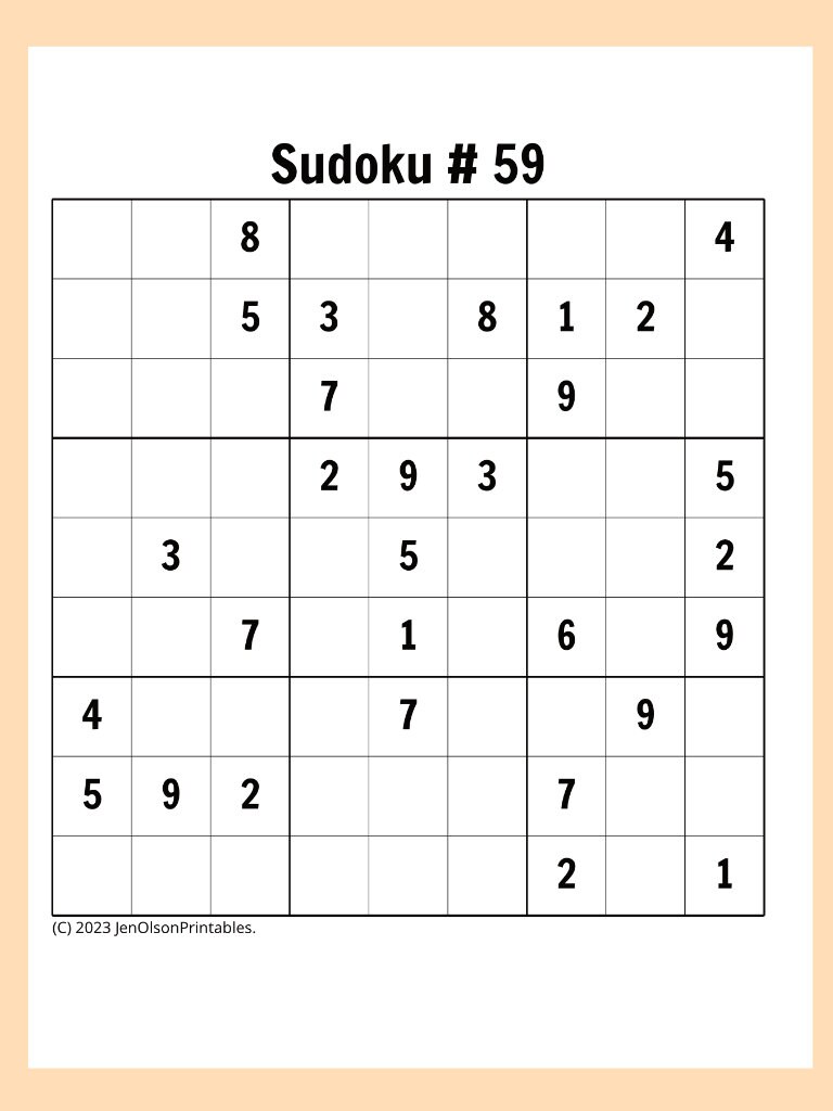 100 Hard Sudoku Puzzles Vol. 1 - Etsy