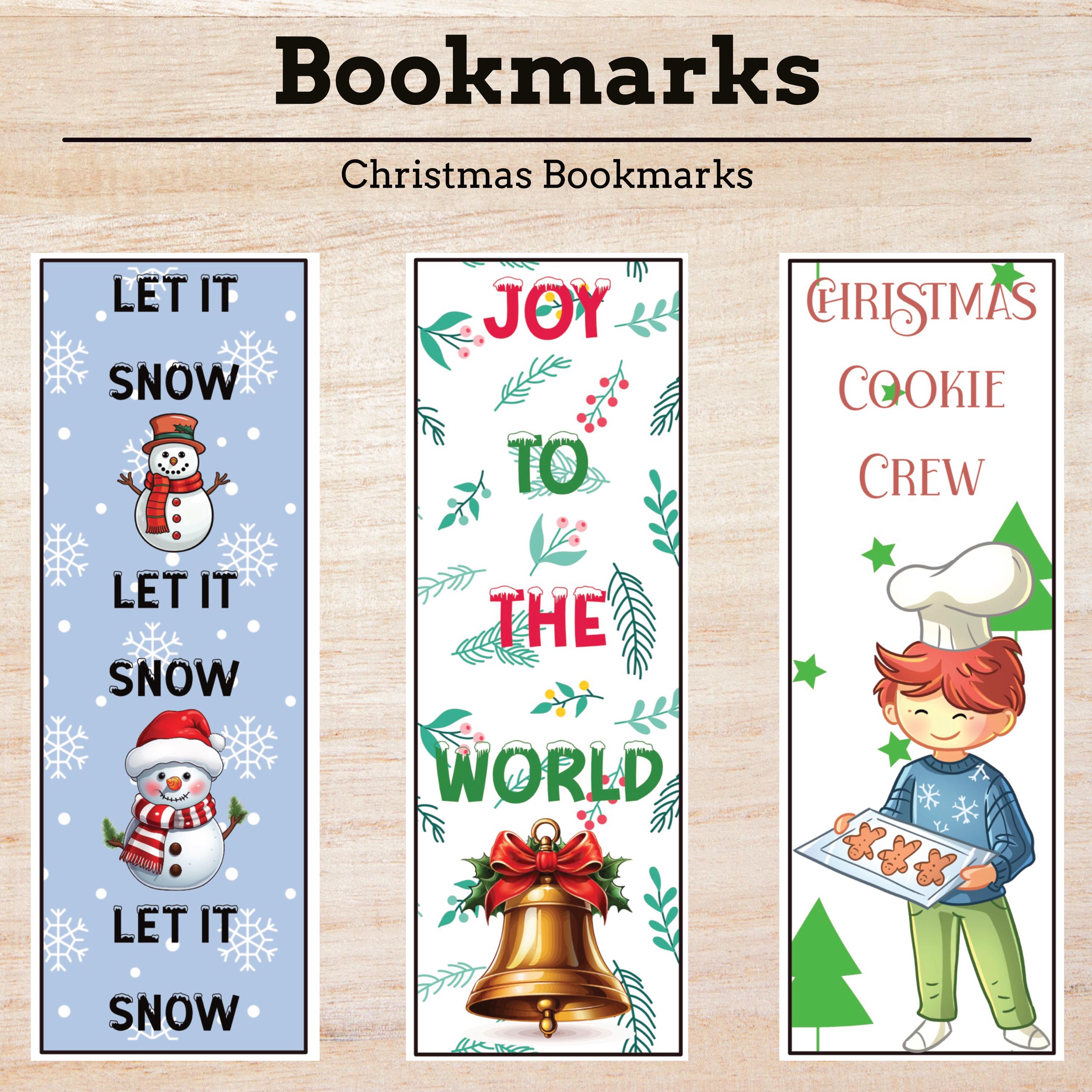 Printable Christmas Bookmarks - Etsy