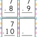 Pastel Subtraction Flashcards - Etsy