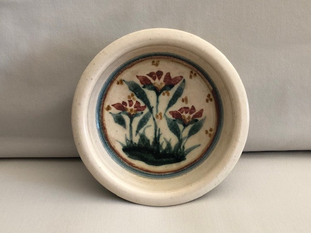 Vintage Floral Studio Art Pottery Bowl - Etsy