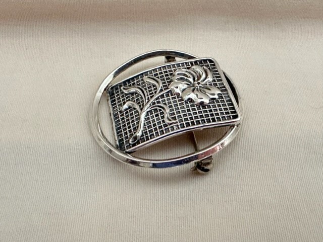 Vintage Sterling Silver Flower Pin Brooch - Etsy