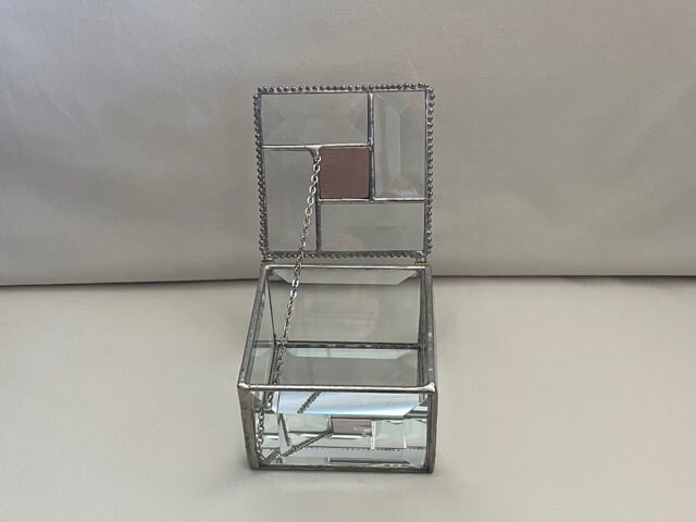 Vintage Glass Jewelry Box - Etsy