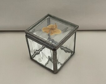 Small Glass Trinket Box - Etsy