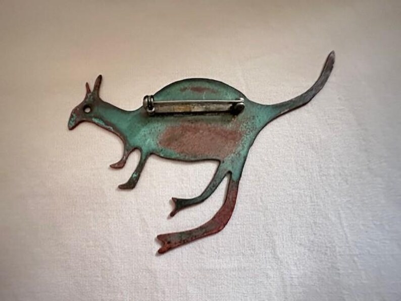 Vintage Copper Cut Out Kangaroo Brooch Pin - Etsy