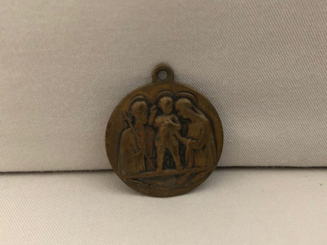Antique Pontifex Maximus Holy Family Coin Medallion - Etsy