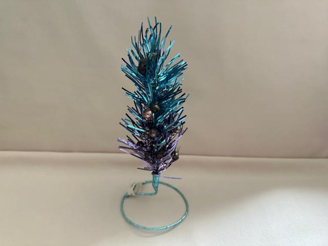 Vintage Mid Century Mini Tinsel Mercury Glass Bead Christmas Tree - Etsy