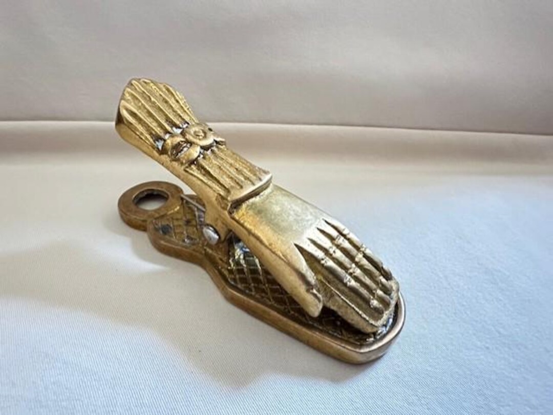 Vintage Brass Hand Clip Paperweight - Etsy