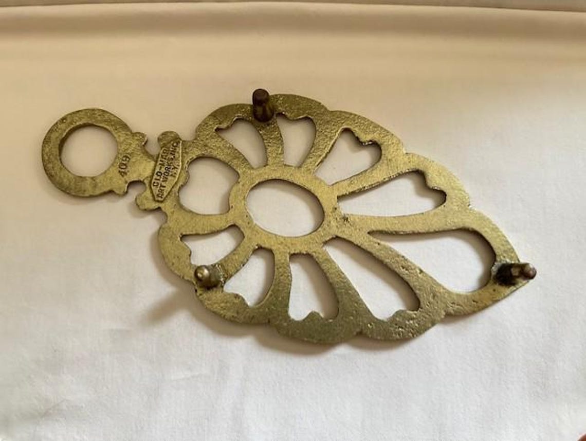 Vintage Glo-mar Artworks NY Brass Trivet - Etsy