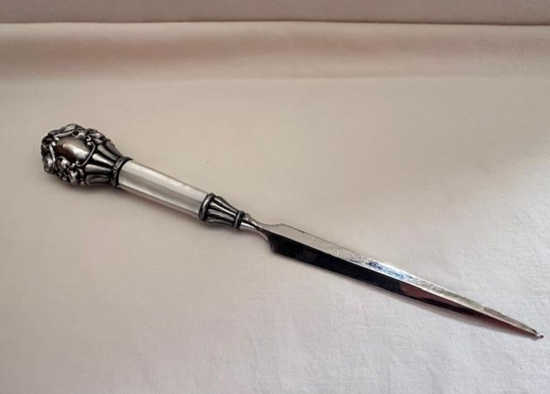 Antique Sterling Silver Shell Handle Letter Opener - Etsy