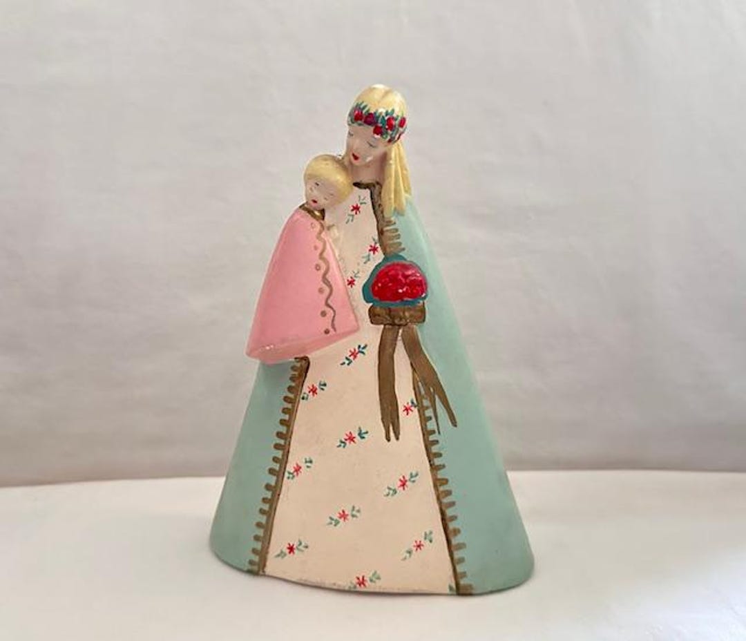 Vintage Italian Chalkware Madonna and Child Figurine - Etsy