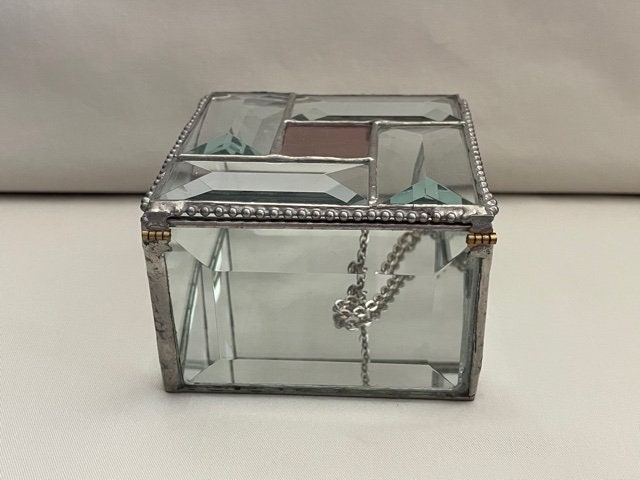 Vintage Glass Jewelry Box | Etsy