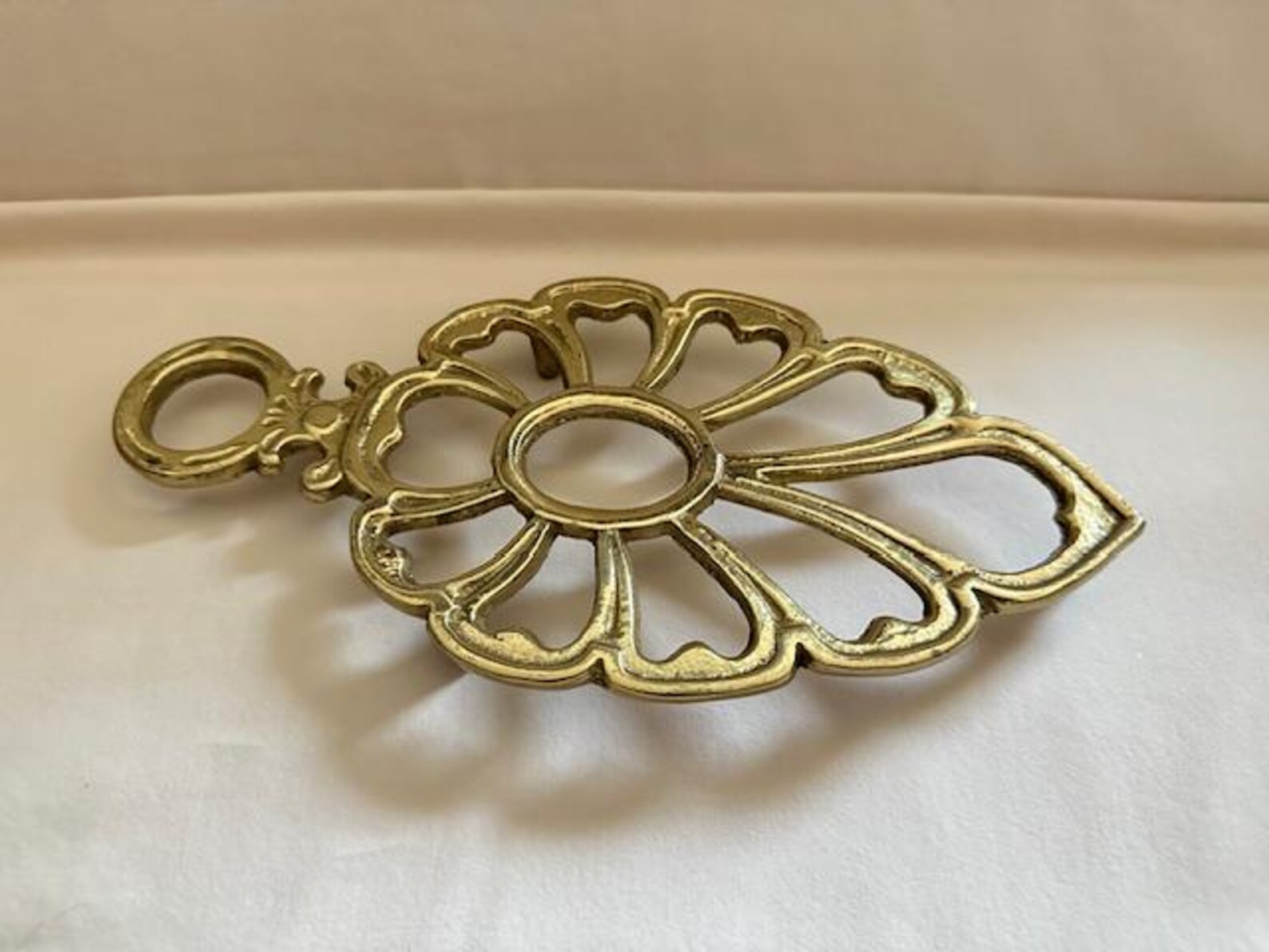 Vintage Glo-mar Artworks NY Brass Trivet - Etsy