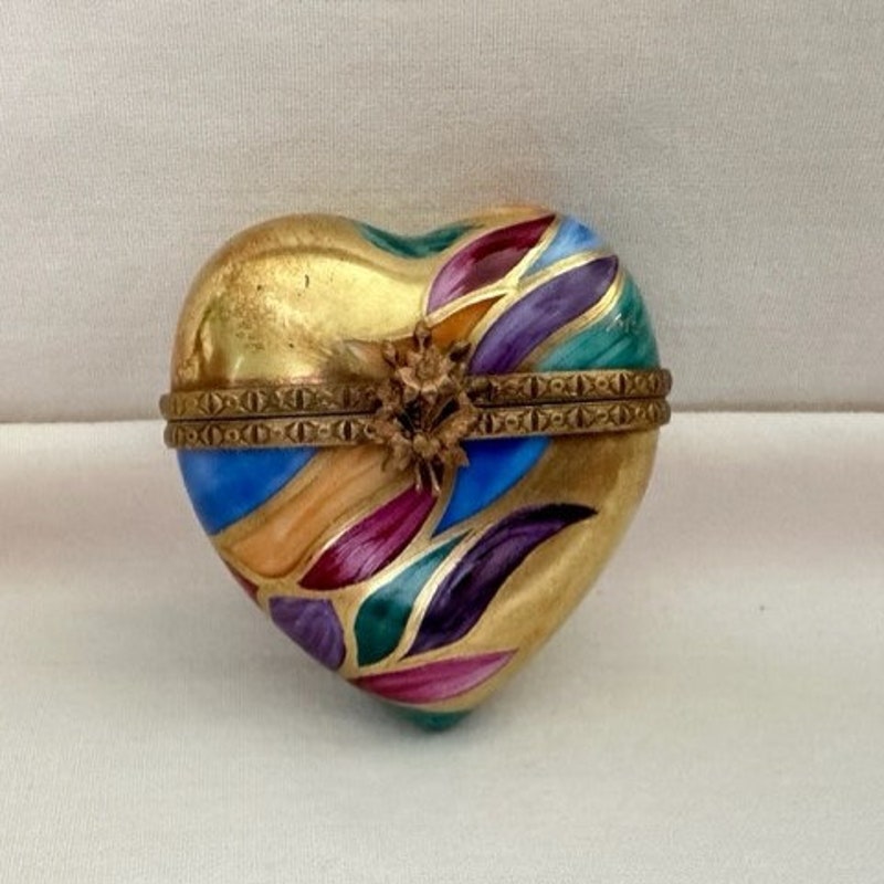 Limoges Heart Box - Etsy