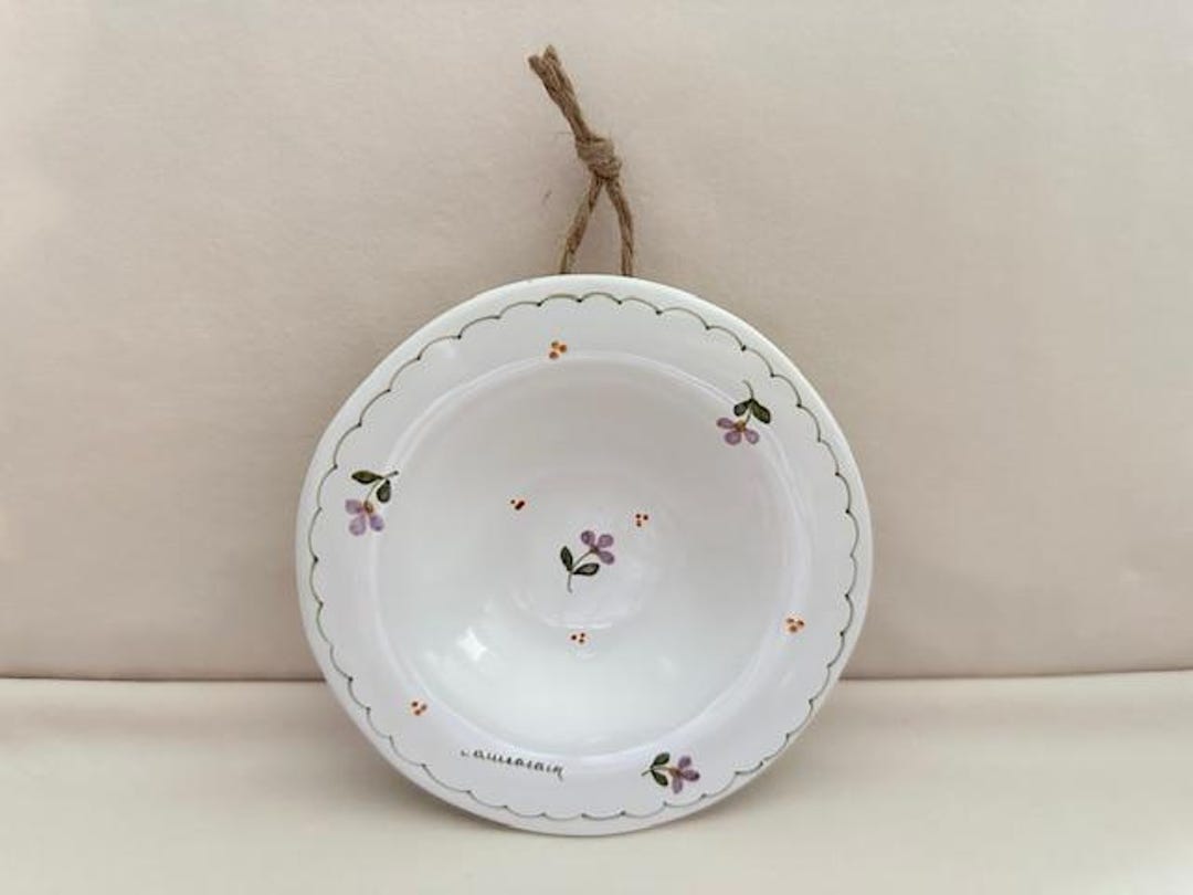 Vintage French Pottery Mini Wall Plate - Etsy