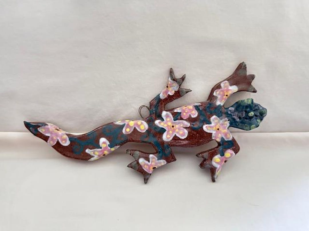 Vintage Art Pottery Wall Lizard - Etsy