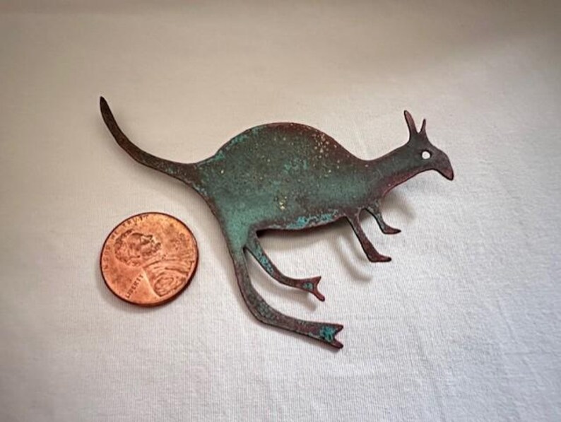 Vintage Copper Cut Out Kangaroo Brooch Pin - Etsy