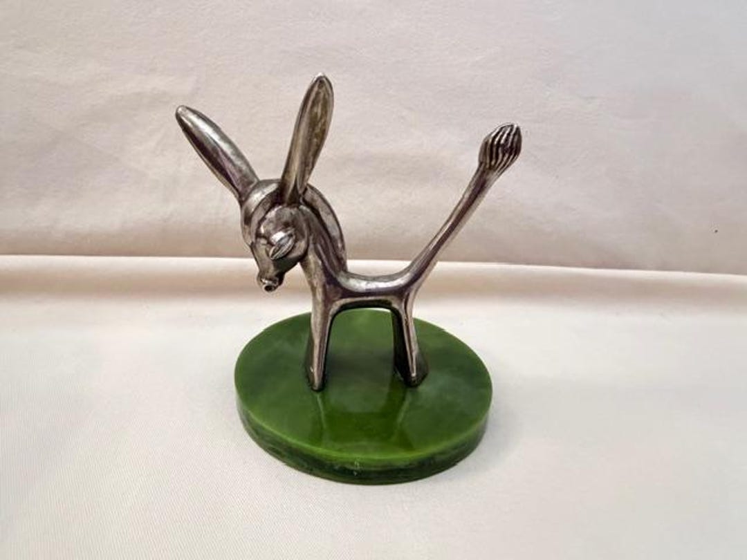 Vintage Silver Donkey Ring Holder - Etsy