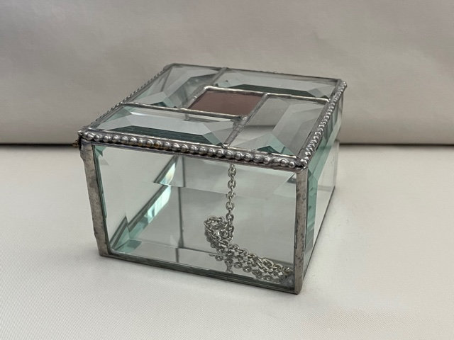 Vintage Glass Jewelry Box | Etsy