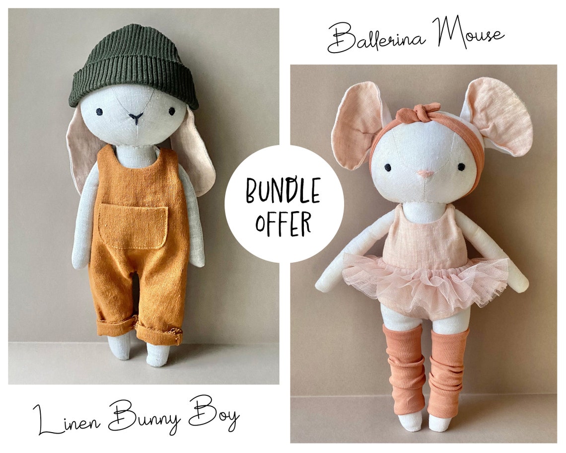 Bunny Boy and Mouse Ballerina Bundle Offer Instant Download - Etsy UK