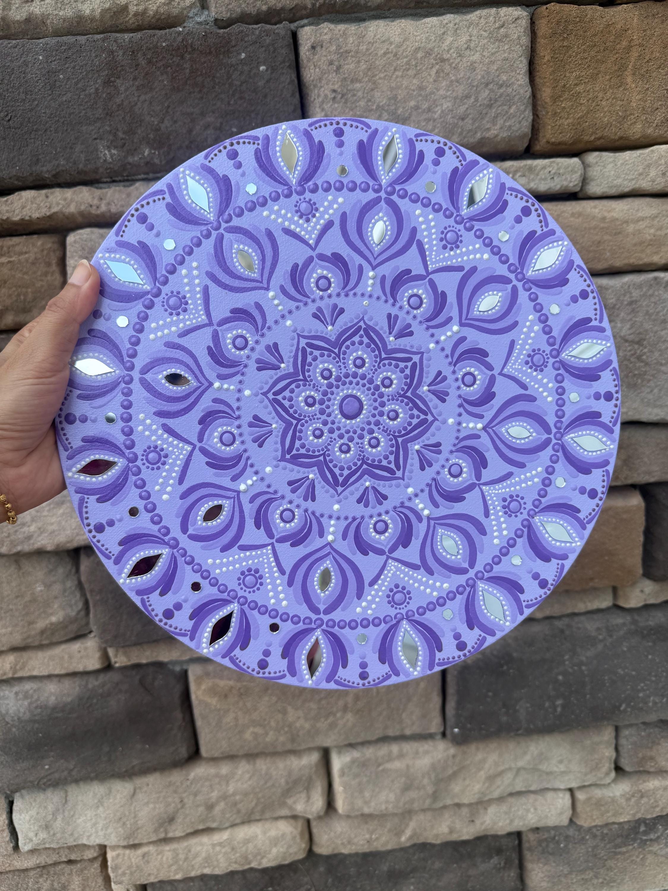 Dot Mandala Artwork,dot Mandala Painting on Round Canvas,mandala ...