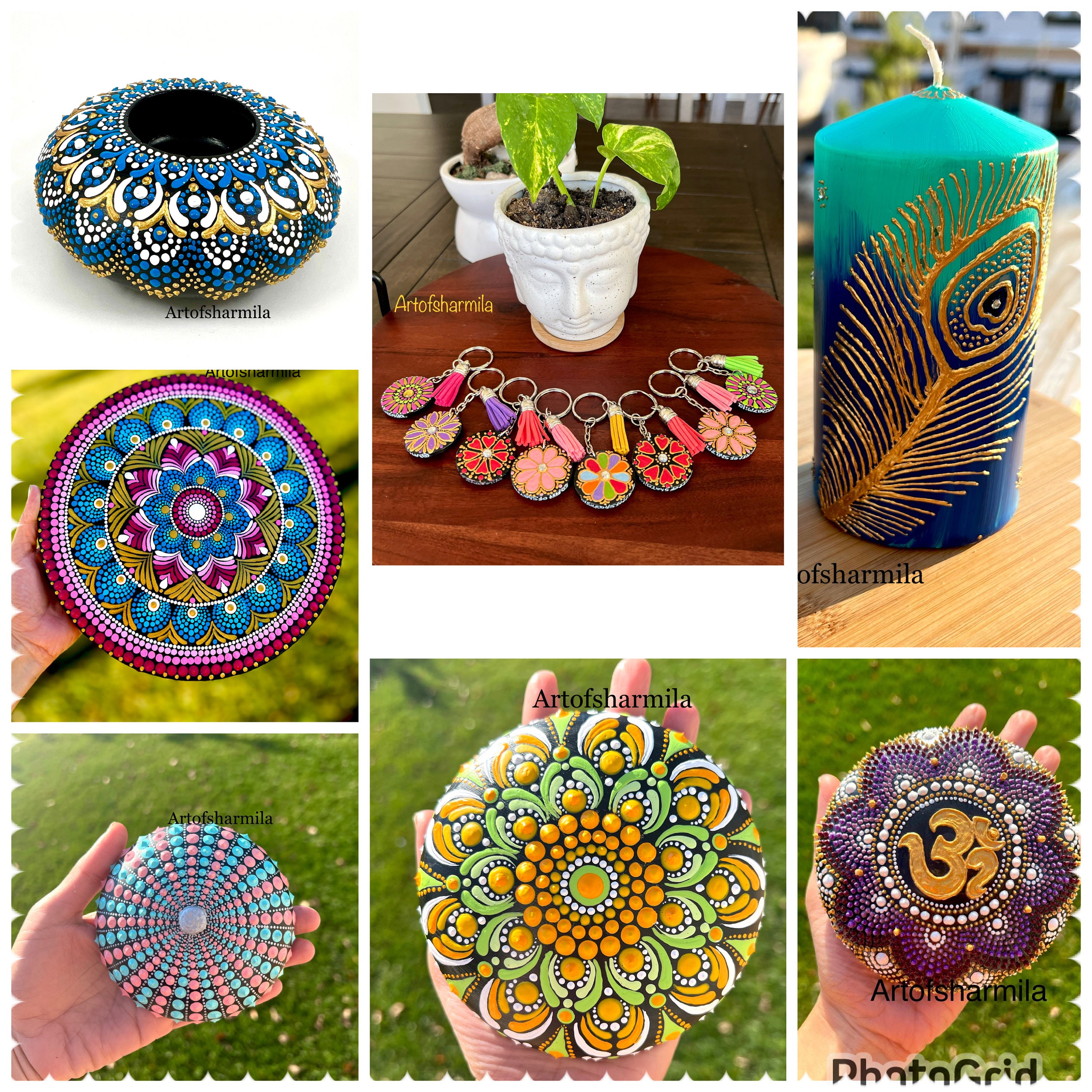 Acrylic Paint Filled Cones for Dot Mandala & Henna,paint Filled Cones ...