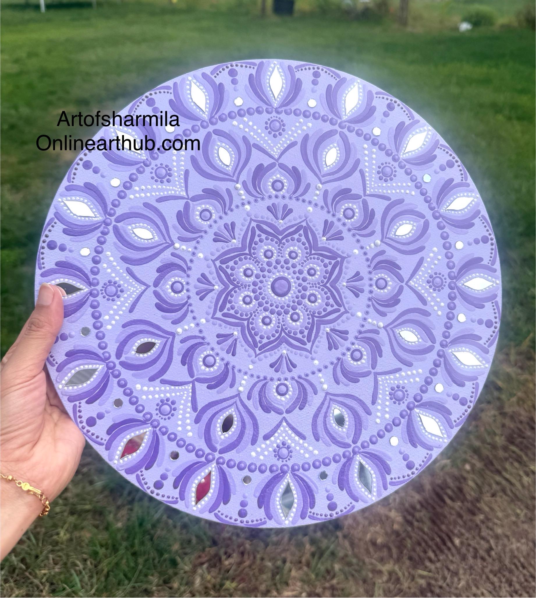 Dot Mandala Artwork,dot Mandala Painting on Round Canvas,mandala ...