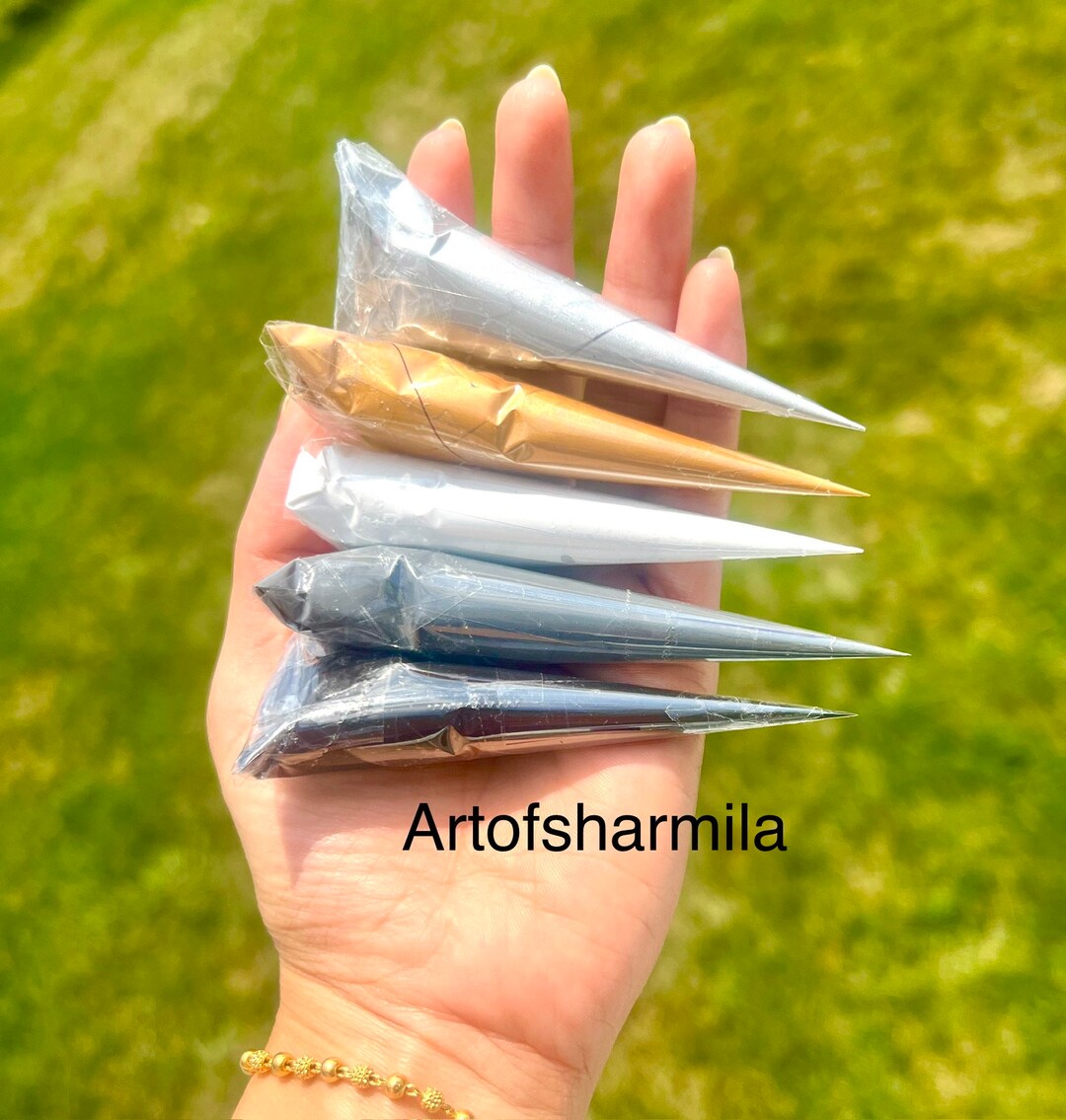 Acrylic Paint Filled Cones for Dot Mandala & Henna,paint Filled Cones ...