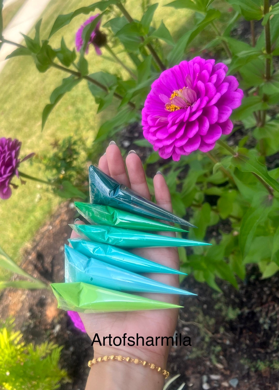 Acrylic Paint Filled Cones for Dot Mandala & Henna,paint Filled Cones ...