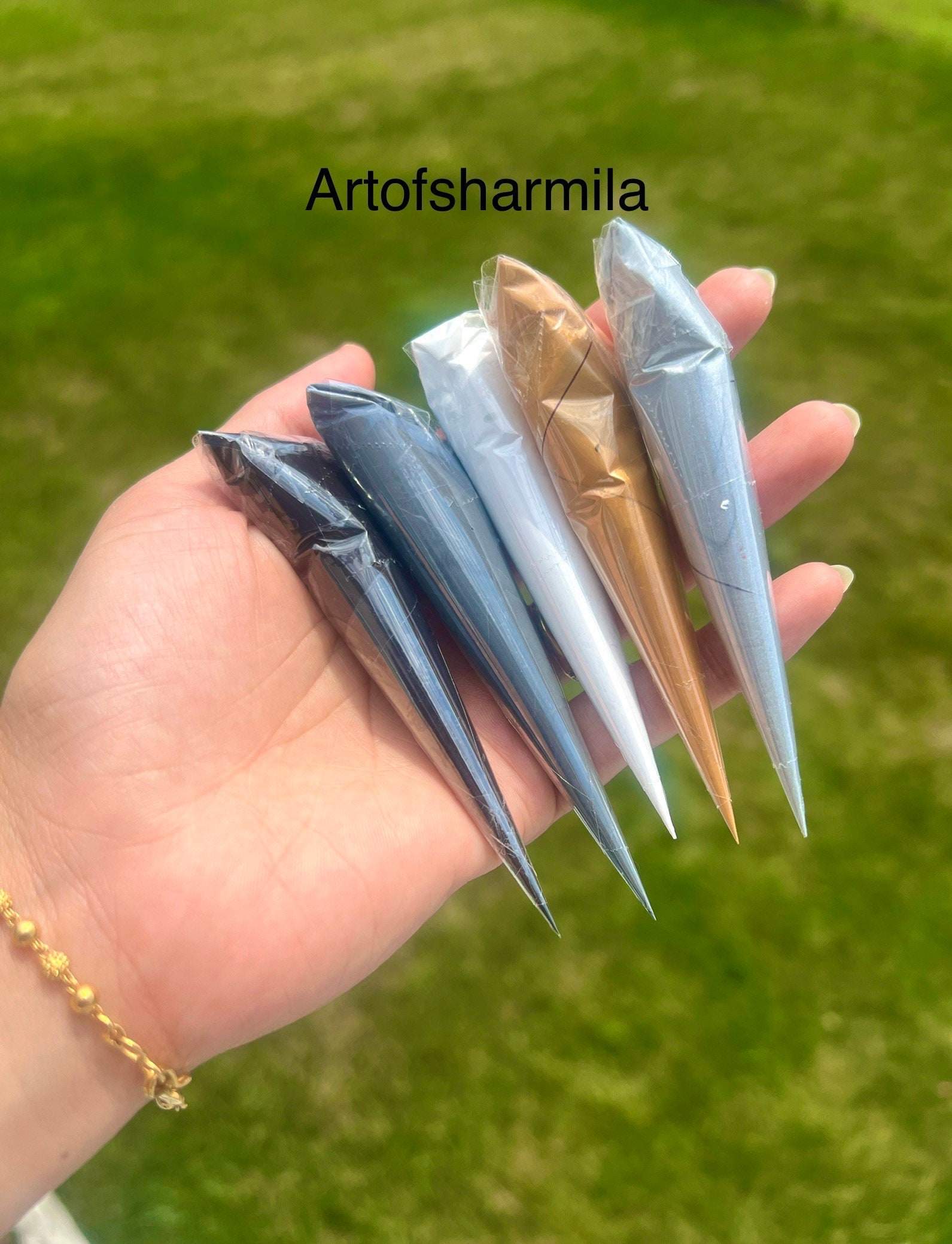 Acrylic Paint Filled Cones for Dot Mandala & Henna,paint Filled Cones ...