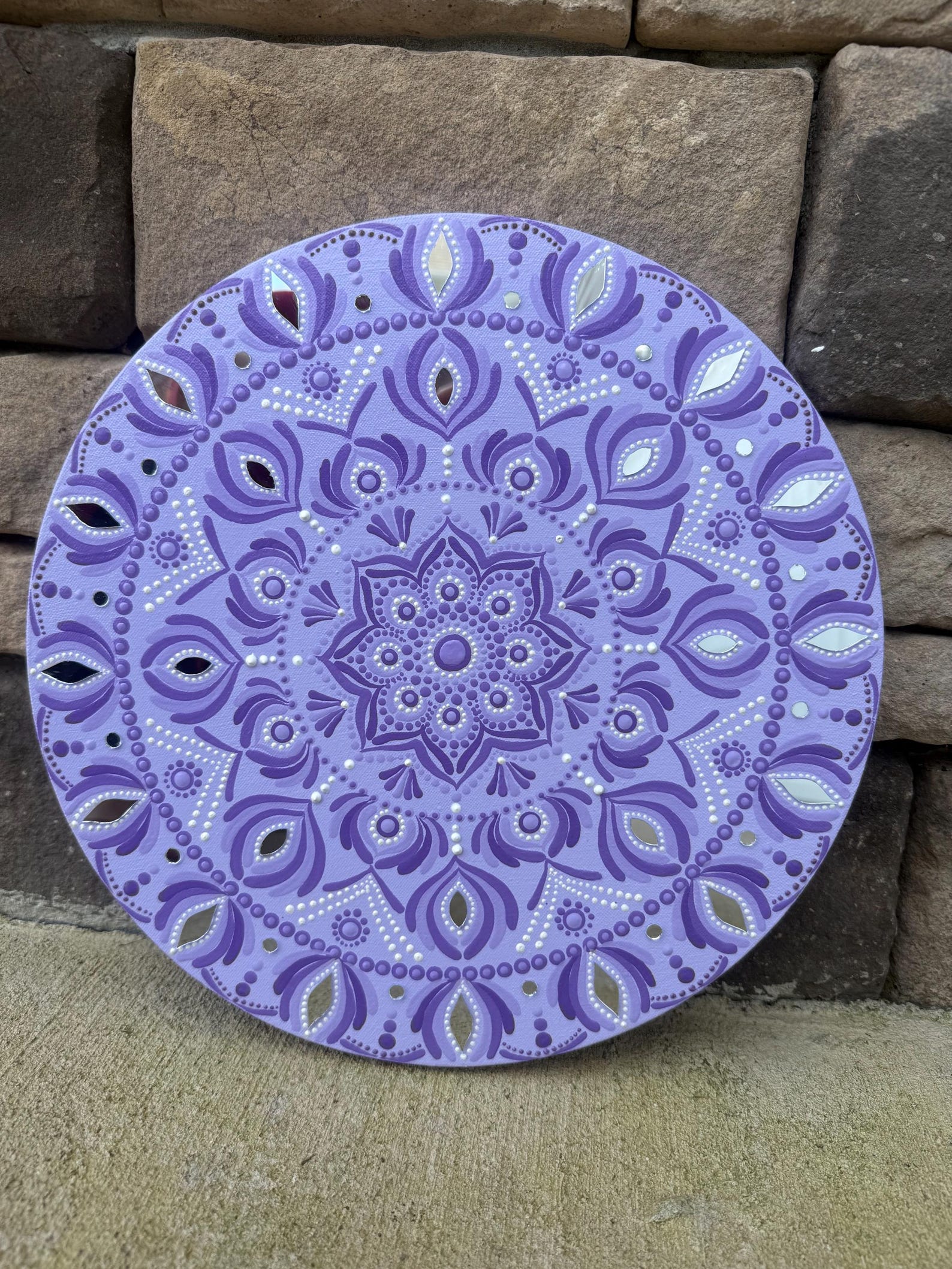Dot Mandala Artwork,dot Mandala Painting on Round Canvas,mandala ...
