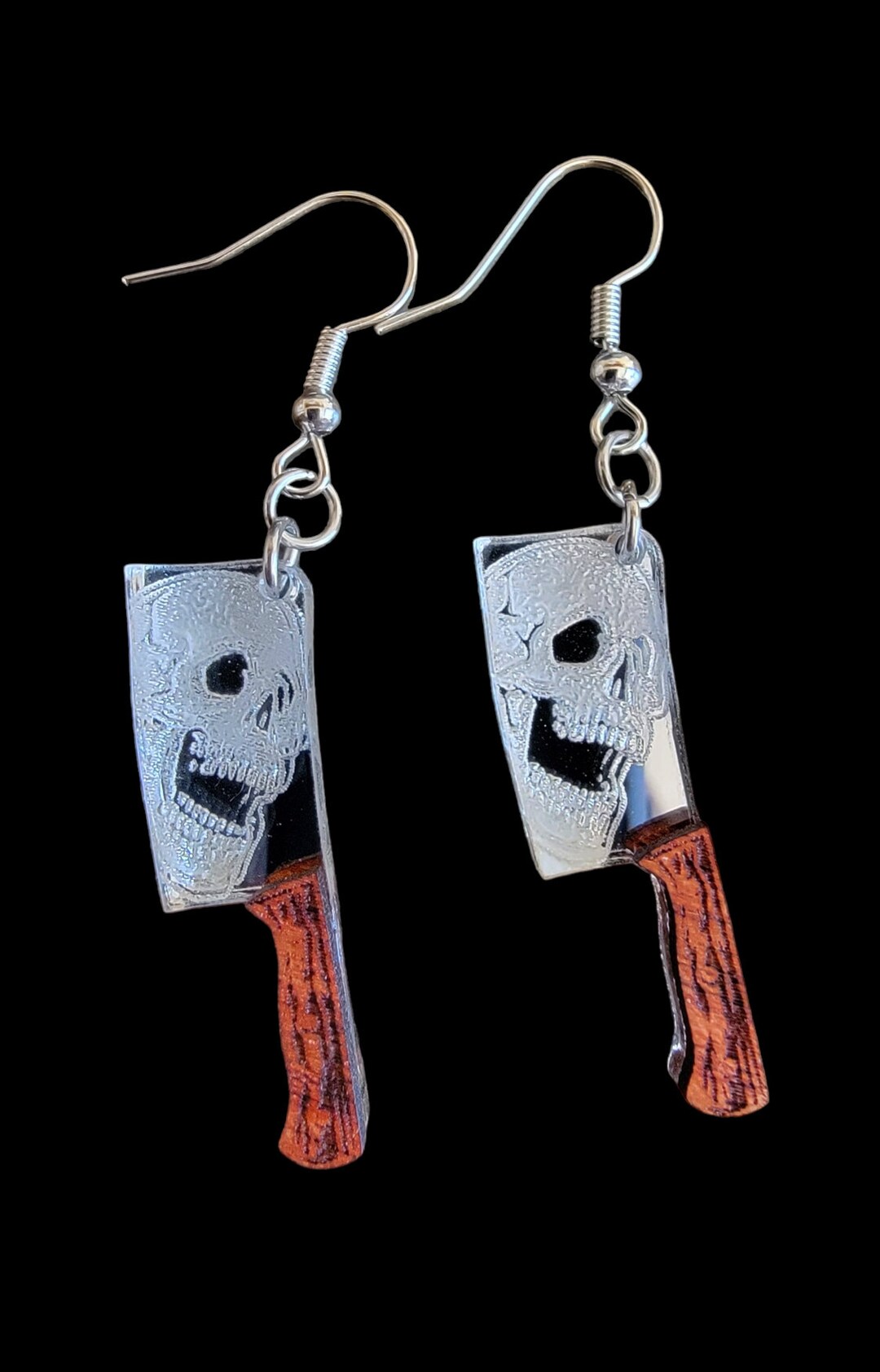 Skull Cleaver Earrings - Etsy