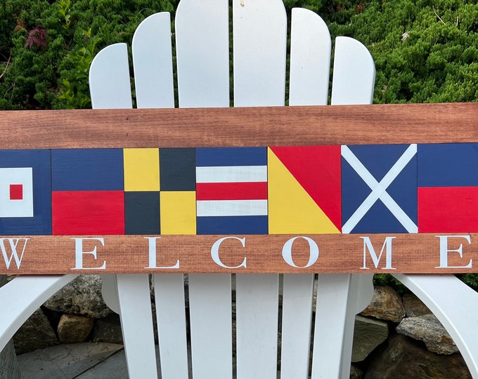 Nautical Welcome Sign, Nautical Flag Sign, Welcome Sign, Maritime - Etsy