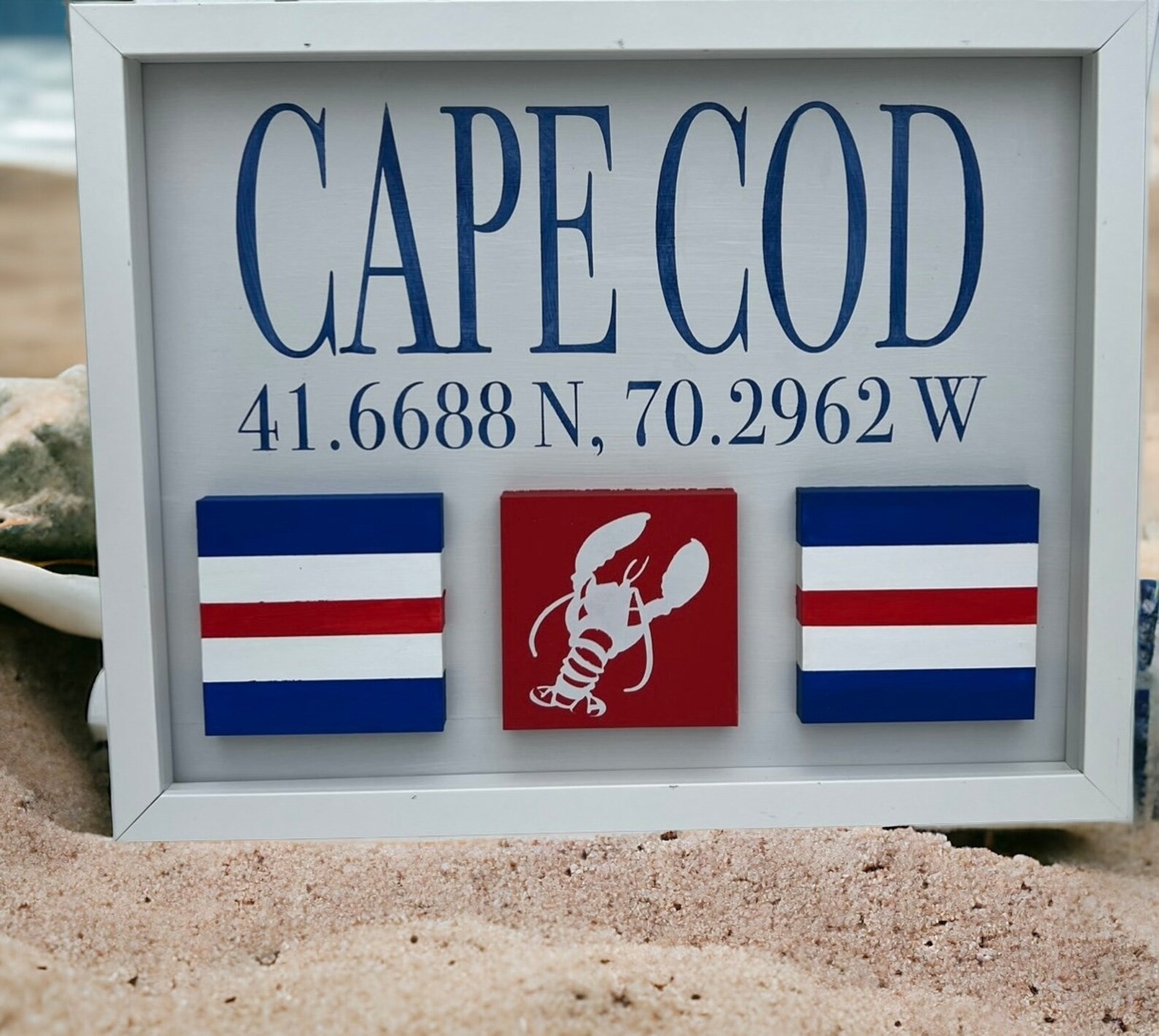 Custom Nautical Sign, Cape Cod, Nautical Flag Custom, Vacation Location ...