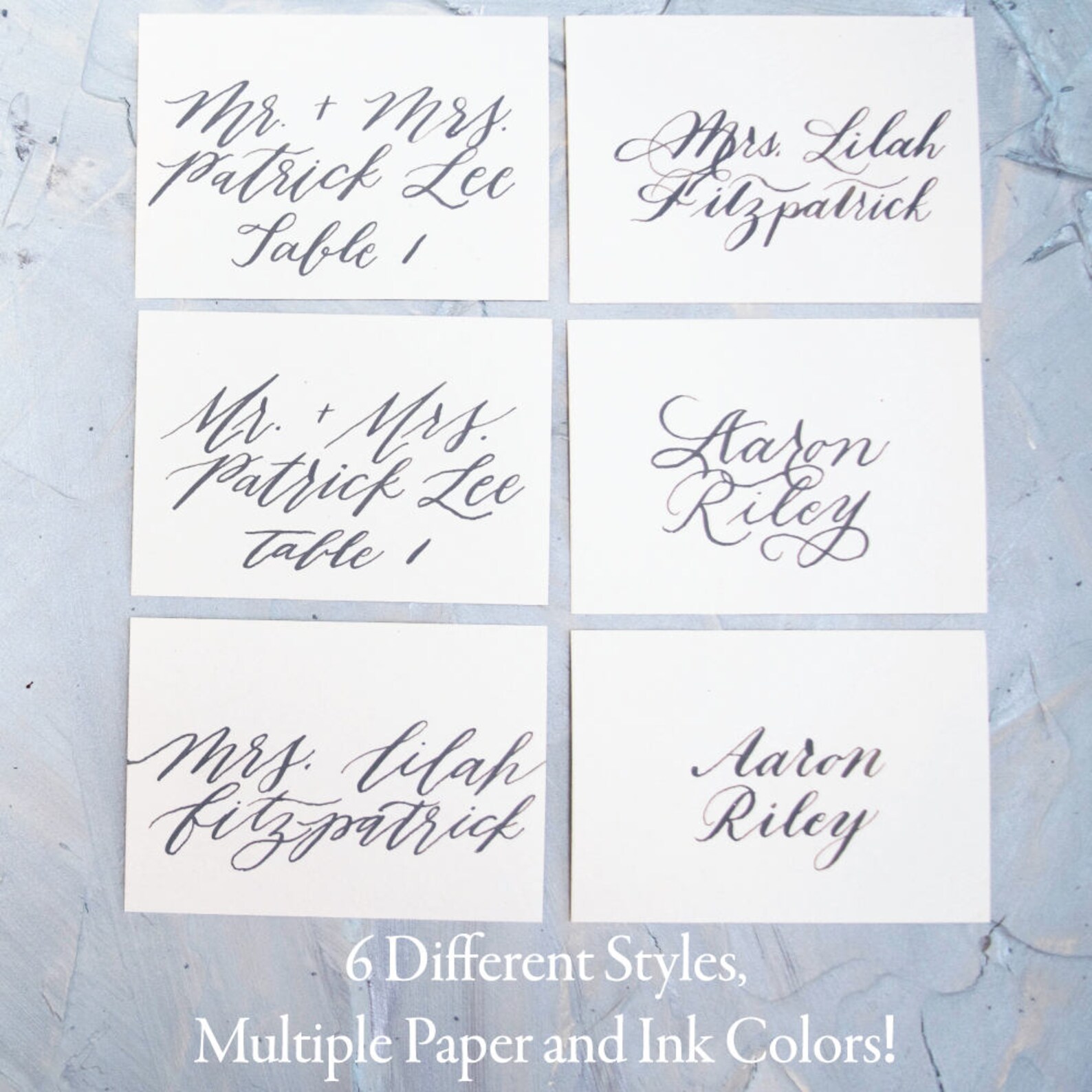 Wedding Place Cards, Calligraphy Place Cards, Place Card, Escort Cards ...