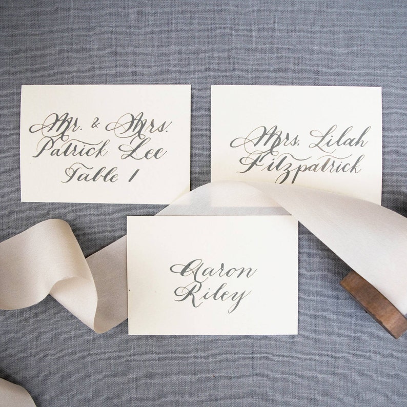 Wedding Place Cards Calligraphy Place Cards Place Card - Etsy