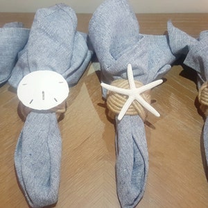 Set of Coastal Napkin Rings Nautical Table Decor Nautical | Etsy