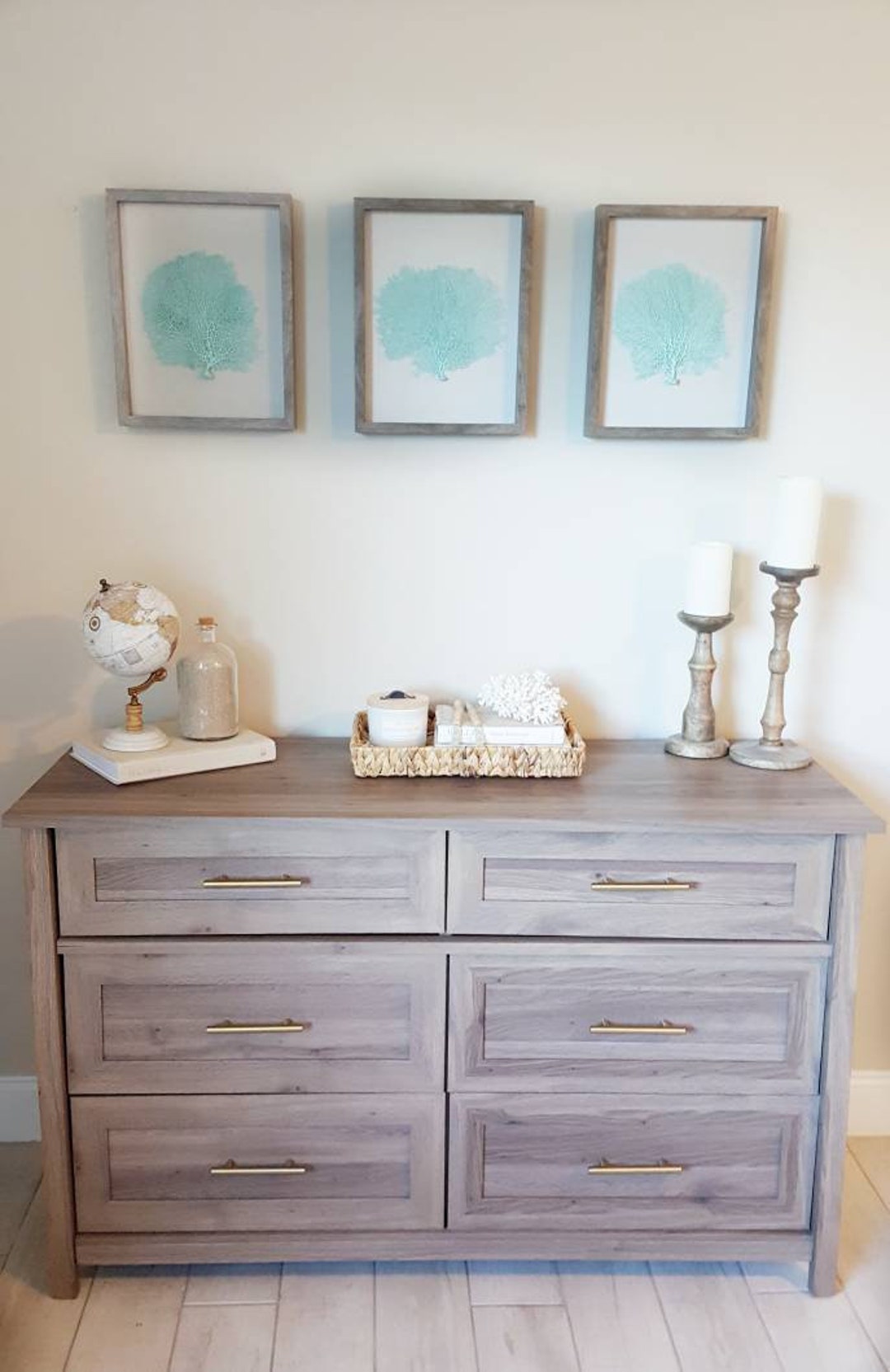 Set of 3 Framed Sea Fans,sea Foam Sea Fans, Sea Fan Decor, Sea Fan Art ...