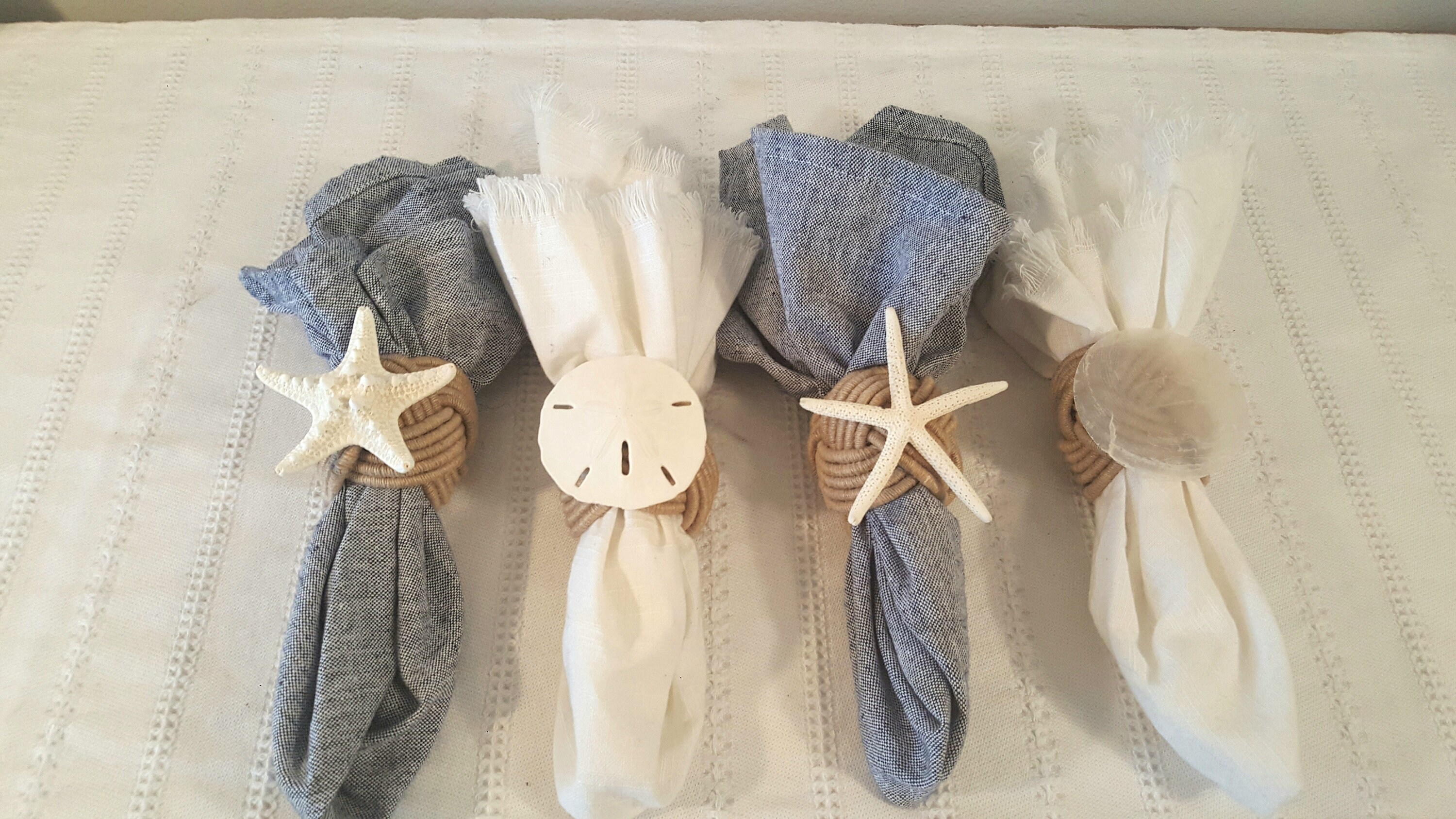 Set of Coastal Napkin Rings Nautical Table Decor Nautical | Etsy