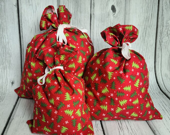 Reusable Gift Bag, Cloth Wrapping Paper, Christmas Wrapping, Fabric ...