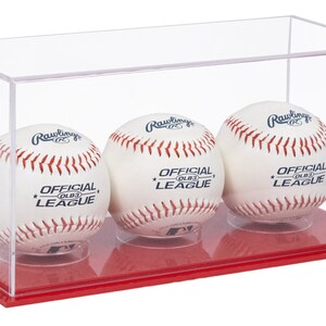 Better Display Cases Double & Triple Baseballs or Tennis Balls Clear ...
