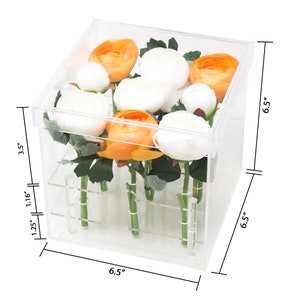 Clear Acrylic Flower Display Case for Wedding and Home - Etsy