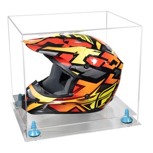 Acrylic Motorcycle Motocross or Nascar Racing Helmet Display Case With ...
