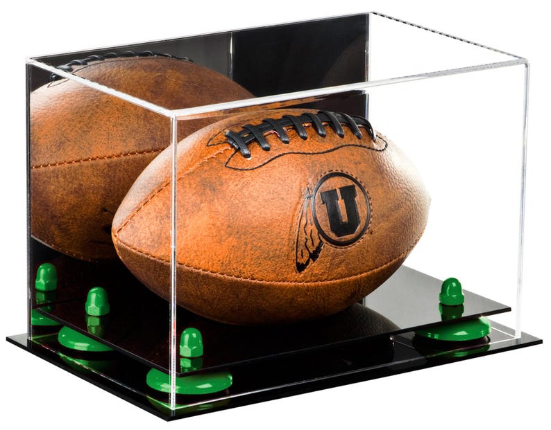 Clear Acrylic MINI - Miniature (not Full Size) Football Display Case ...