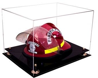 Acrylic Fireman's Helmet Large Display Case With Mirror | Etsy